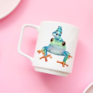 Watercolour Mother and Baby Frogs Clip Art and Print - Etsy