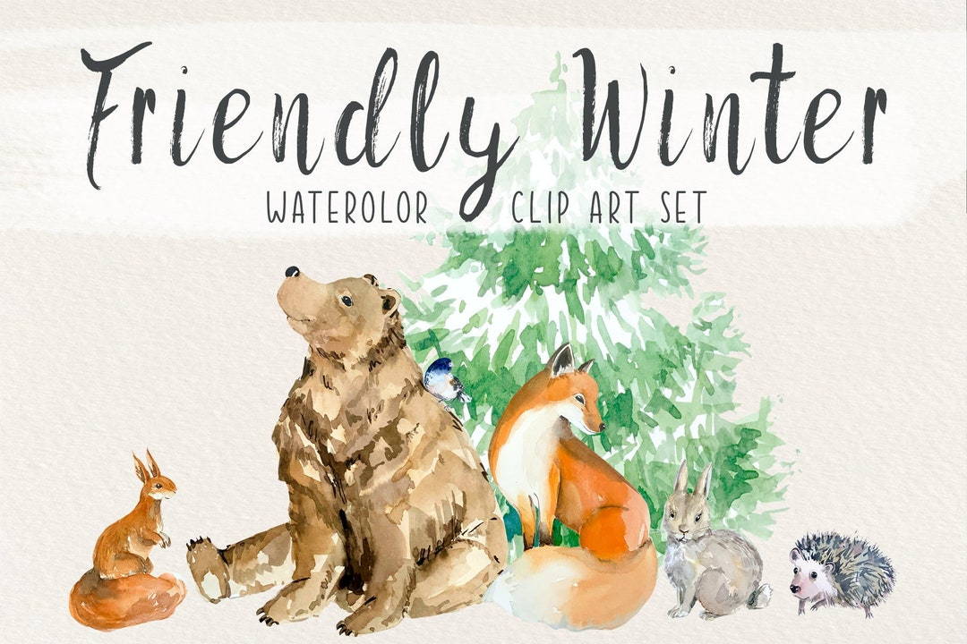 Friendly Winter Clip Art Set - Etsy