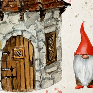 Watercolor Gnome Clip Art Set - Etsy