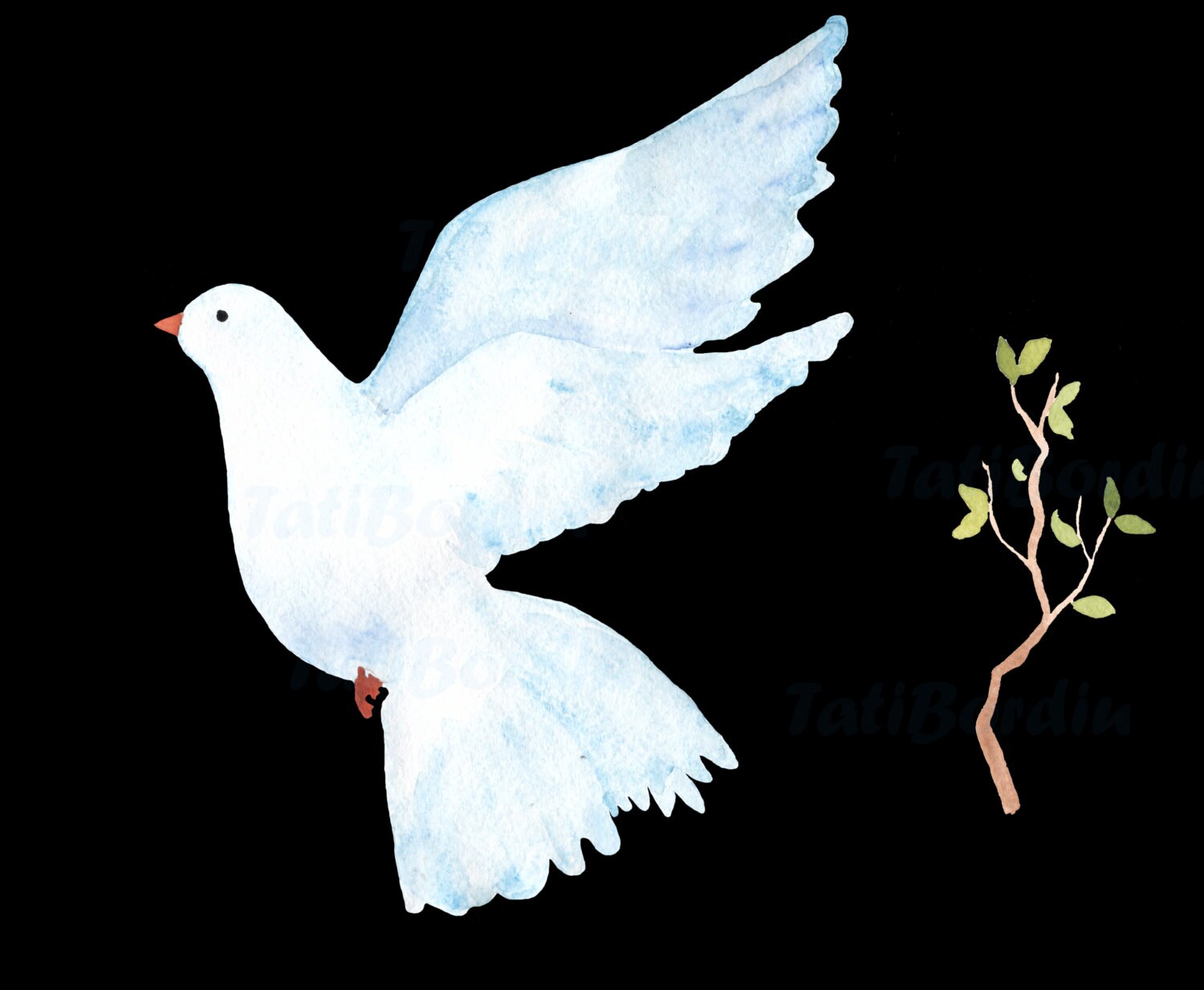 Watercolor Dove Clip Art Clipart Nursery Decor Digital - Etsy