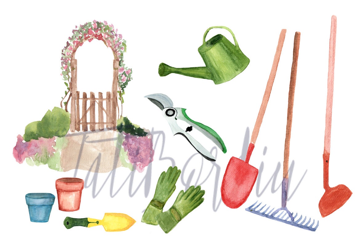 23 Watercolor Garden Clip Art Set - Etsy