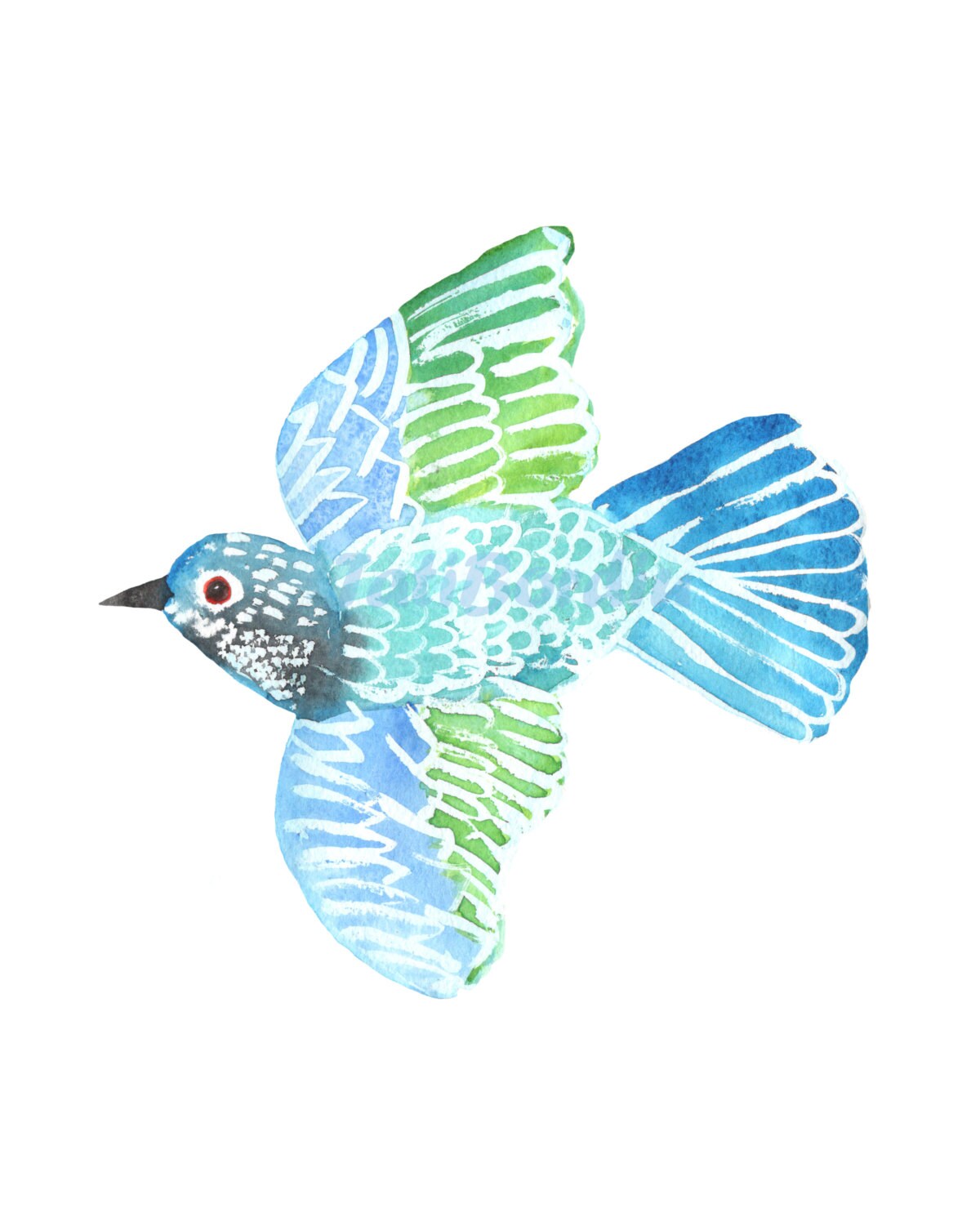 Watercolor Blue Birds Clip Art Printable Nursery Decor - Etsy