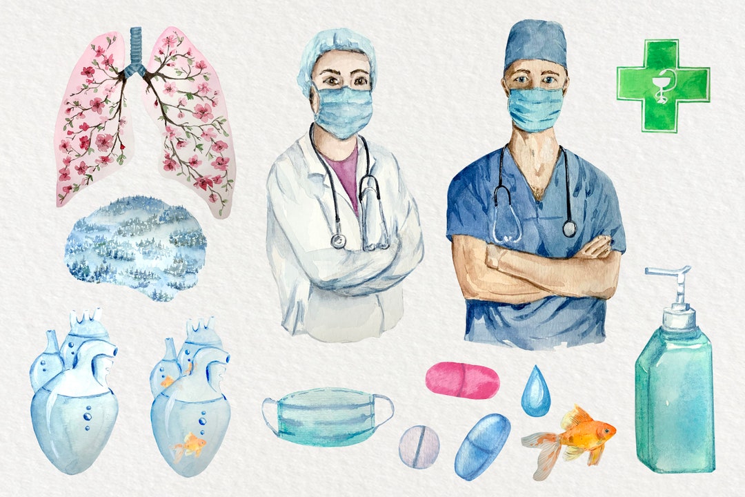 Healthcare Clip Art Set - Etsy