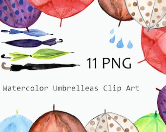Rainy Days Clipart. Autumn Showers Digital Clip Art Set, Raincoat ...
