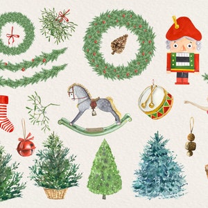 Classic Christmas Clip Art Set | Etsy