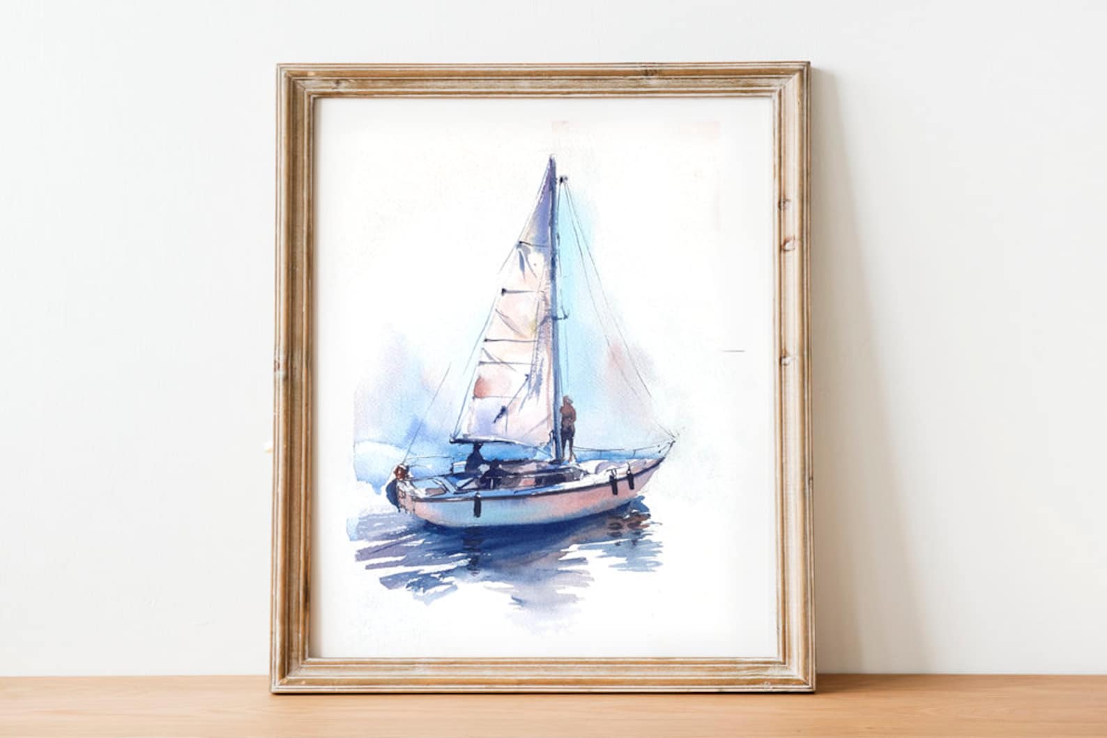 Watercolor Sailboat Print | Etsy