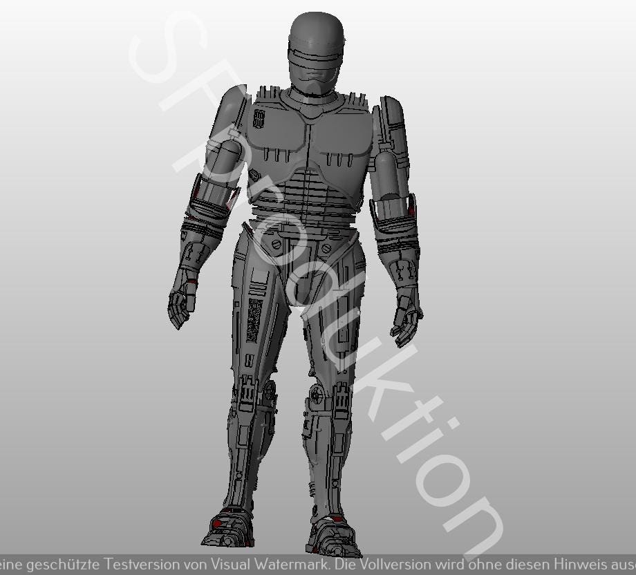 Robocop STL File Printable Lifesize Figure, Kit // Kit Replica Movable ...