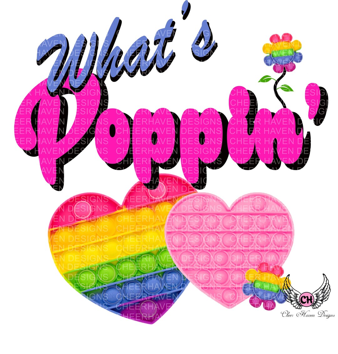 What's Poppin" Popping Fidget Pop It * Digital Download - PNG JPG - Etsy