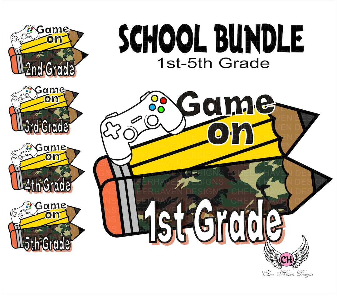 Game on Camouflage Pencil Back to School Camo Boy Girl * Digital ...