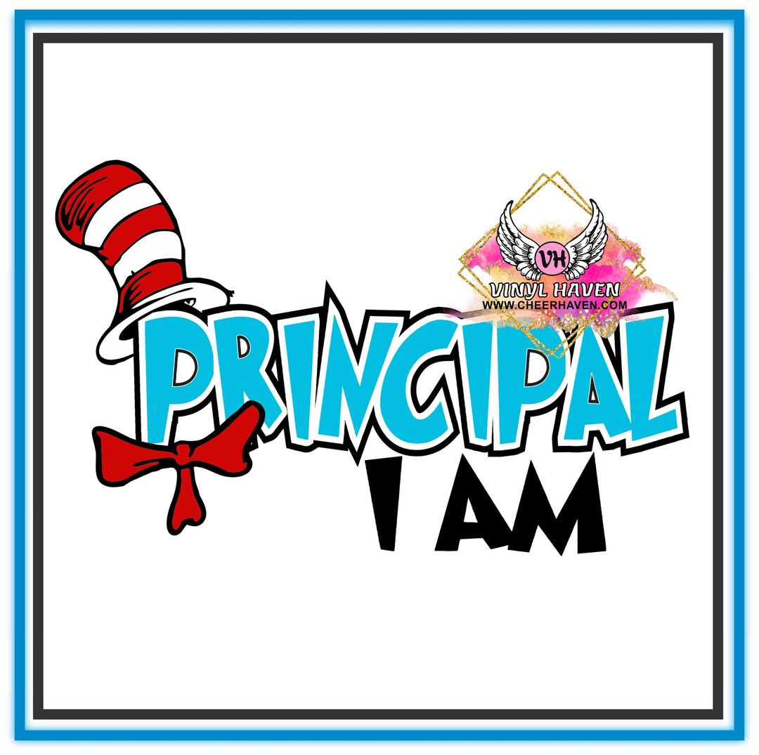 Read - Cat in the Hat - Principal I Am - Design Download - PNG ...