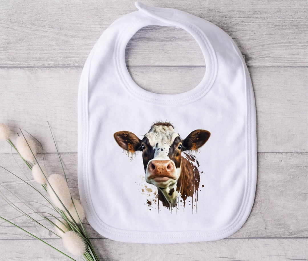 Cow Bib, Moo Cow Bib, Farm Bib, Little Farmer, Future Farmer, New to ...