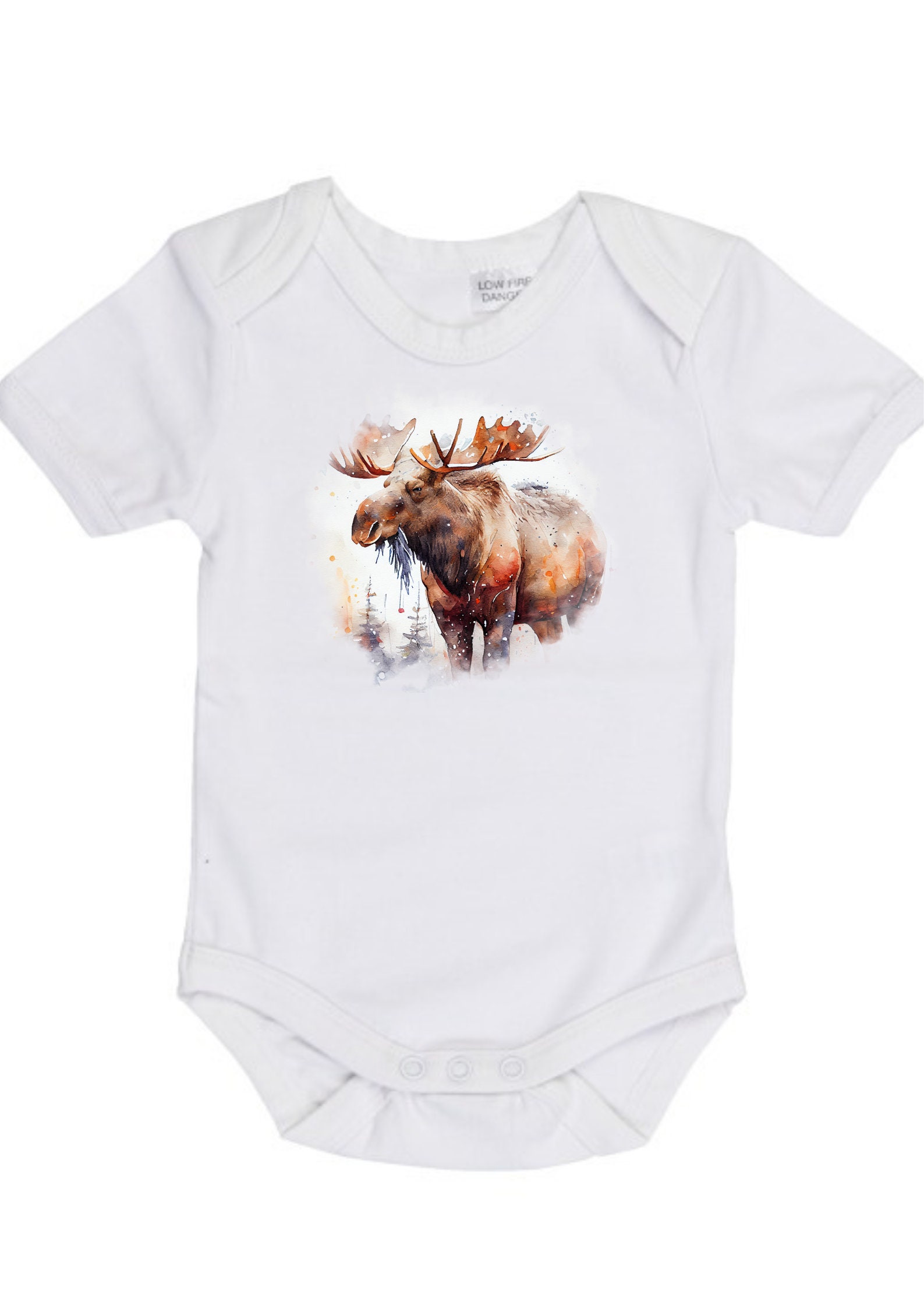 Moose Bodysuit, Moose Romper, Moose Baby Clothes, Moose Lover, Woodland ...