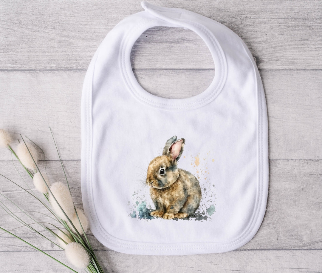 Rabbit Bib, Bunny Bib, Woodland Bib, Rabbit Nursery, Woodland Nursery ...