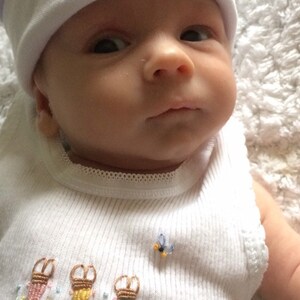 Baby Singlets, Bib and Beanie Set. Baby Sets, Embroidered Clothing ...