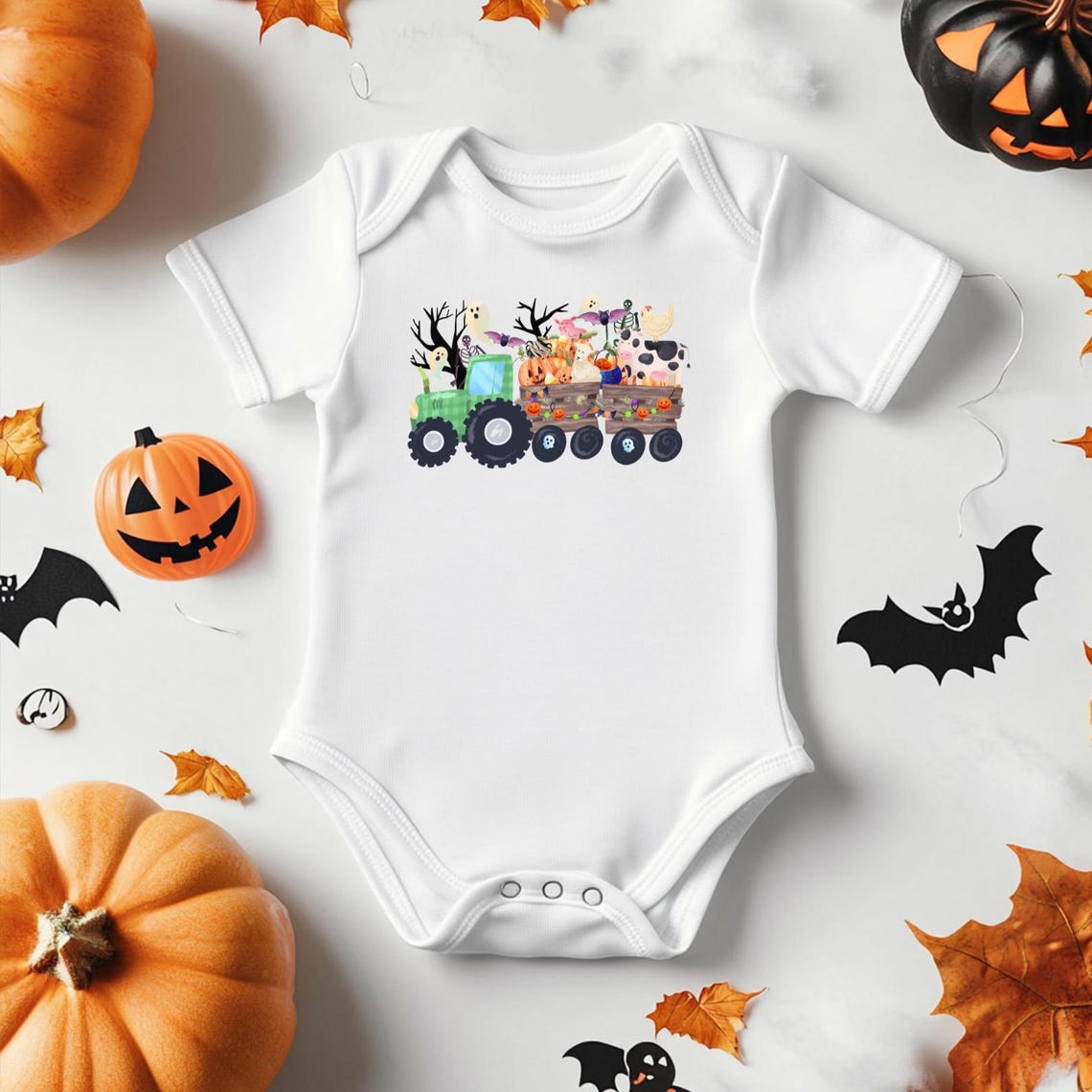 Halloween Tractor, Halloween Farm, Haunted Farm, Ghost Tractor, Green ...