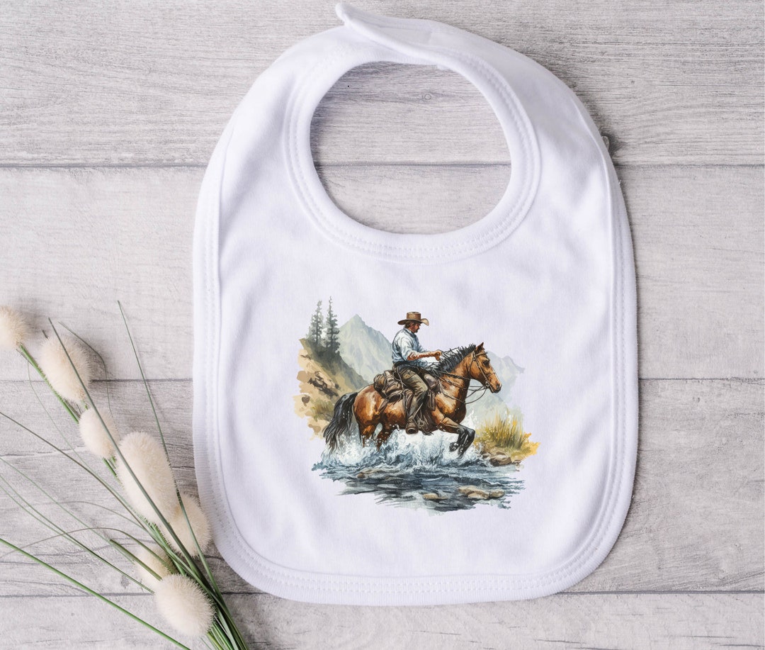 Western Bib, Cowboy Bib, Horse Bib, Western Baby, Cowboy in Training ...