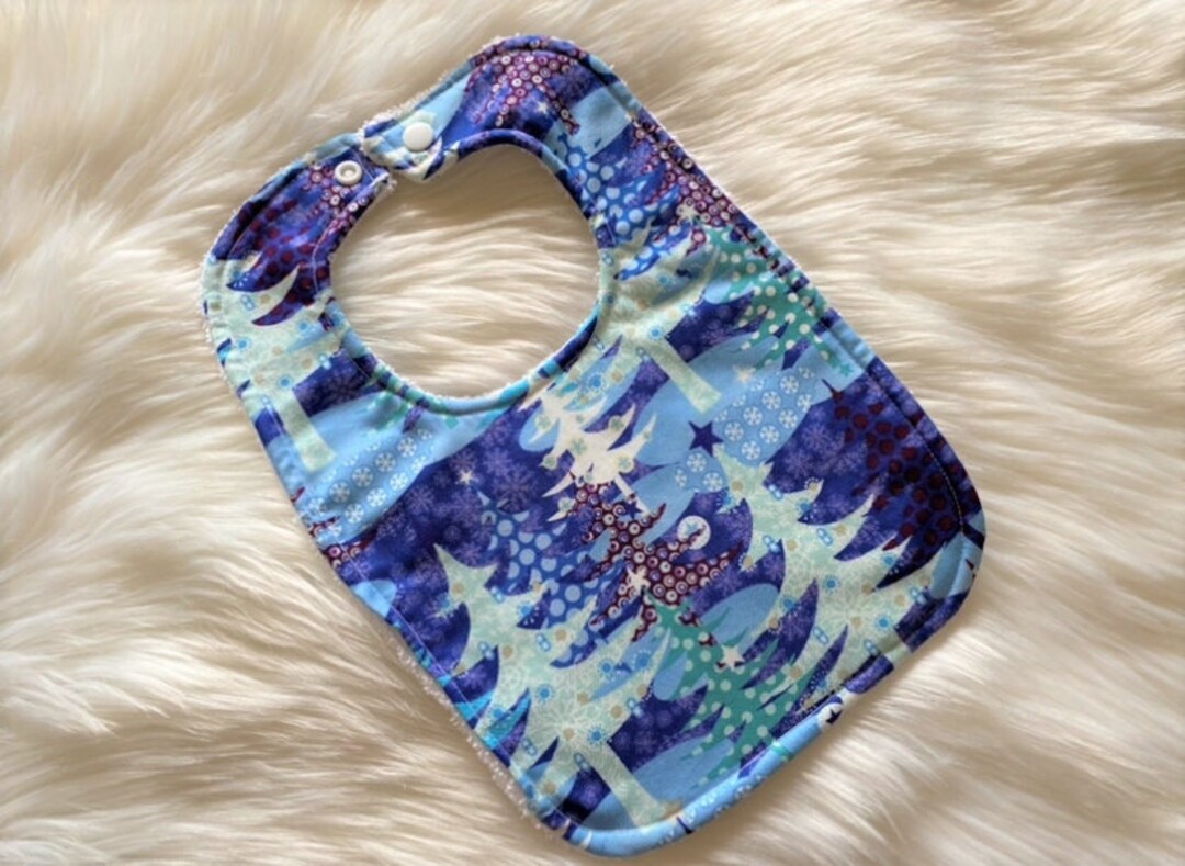 Christmas Tree Bib, Christmas Bib, Holiday Bib, Christmas Gift, Fist ...