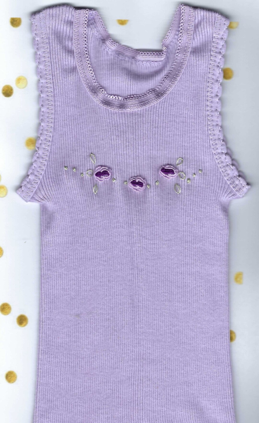 Lilac Rose Baby Singlet, Baby Singlets, Handmade Stitched Singlet, Baby ...