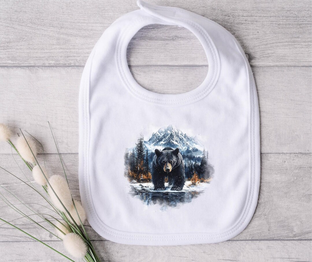 Bear Bib, Bear Outfit, Nature Bib, Nature Baby, Black Bear, Woodland ...