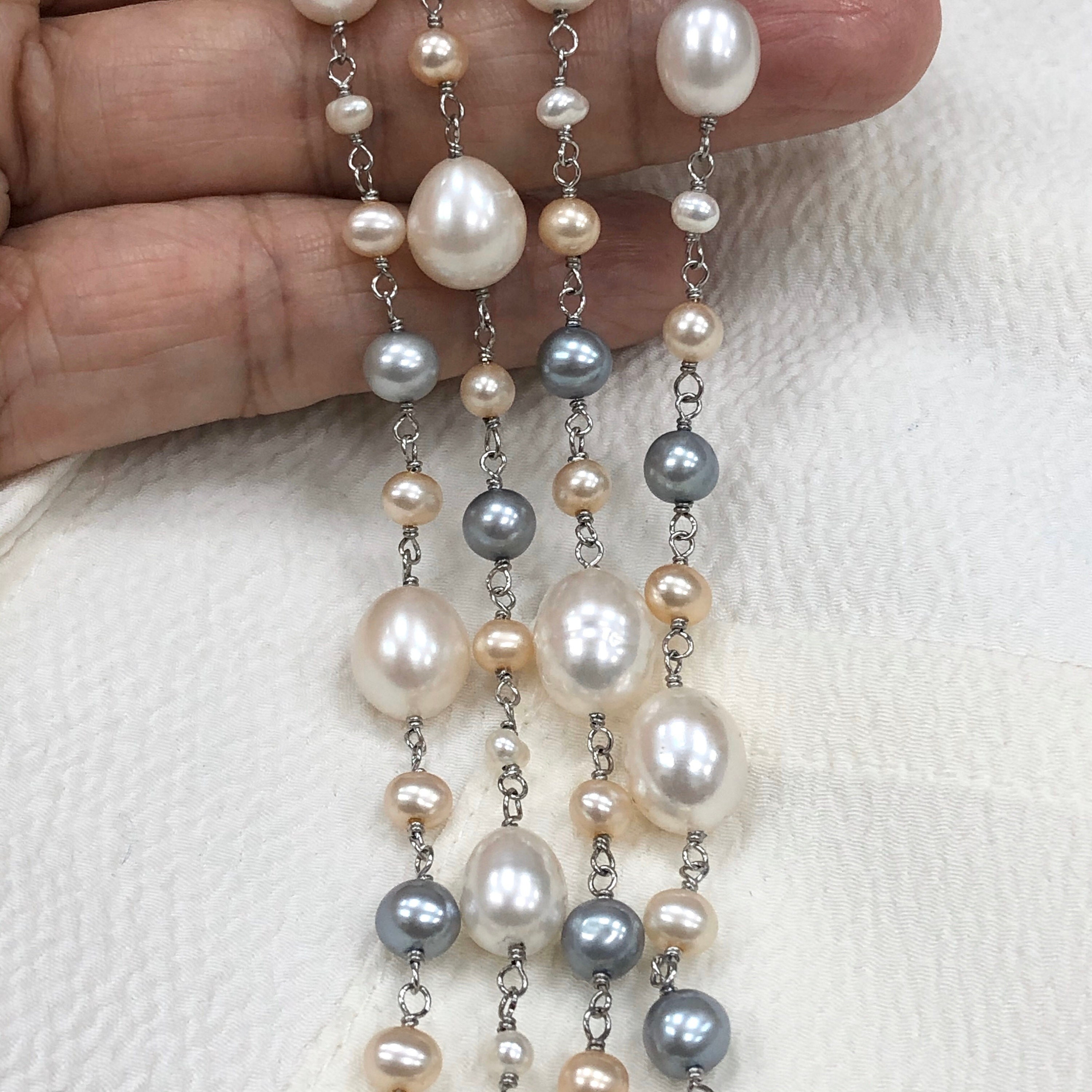 Pearl Jewelery Freshwater Pearl Drop Shape Pearl Multi - Etsy New Zealand