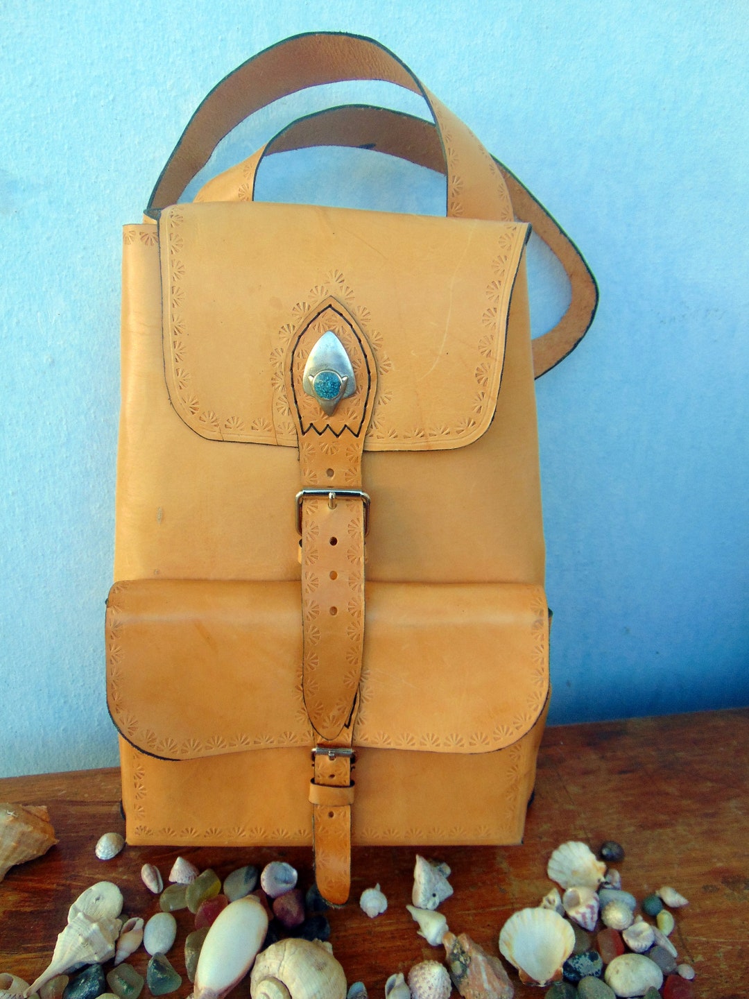 Backpacks. Handmade Leather Backpack. Country Western Bag. Beach Bag ...