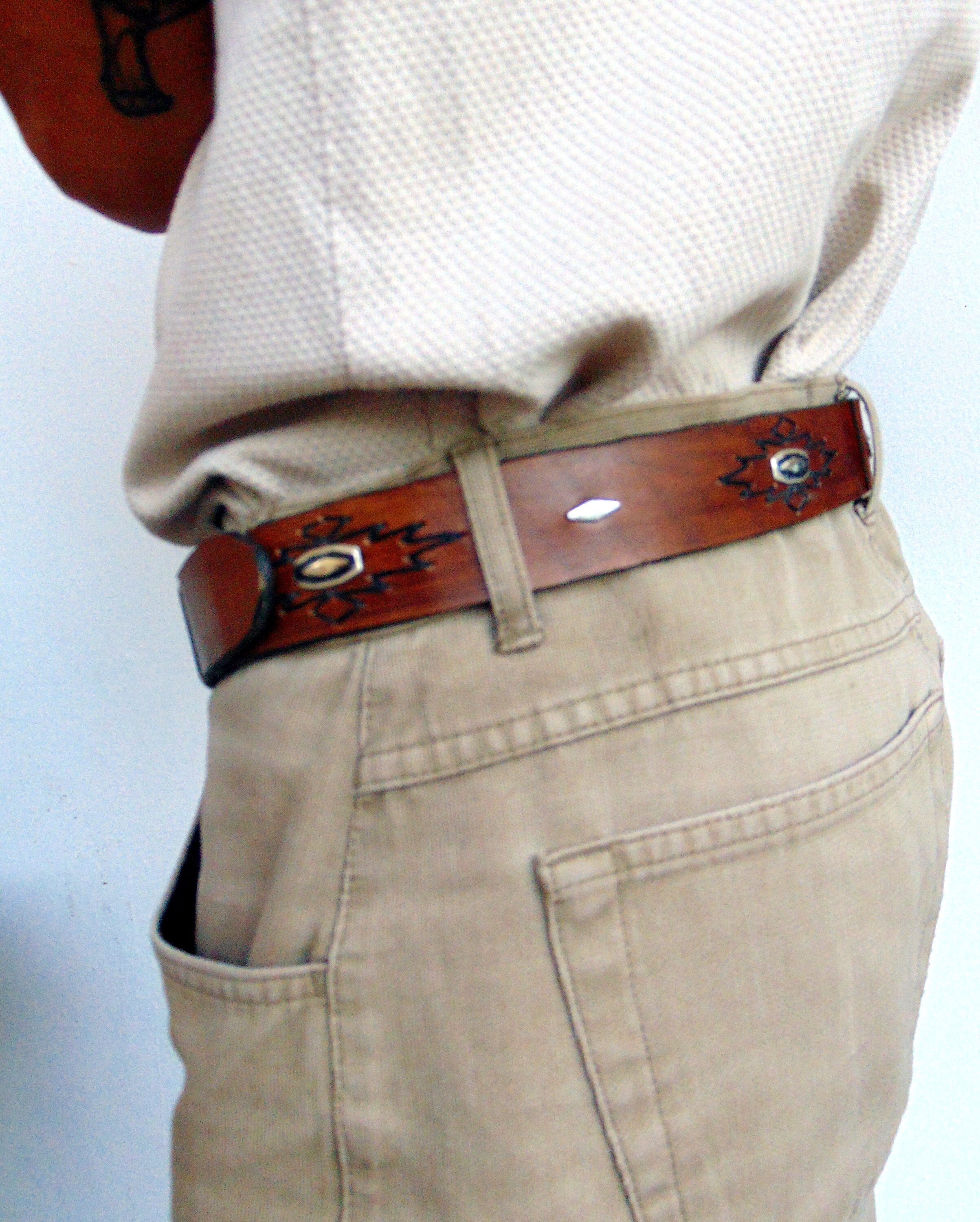 Belt. Brown Sterling Silver. Handmade Silver Belt. Native | Etsy