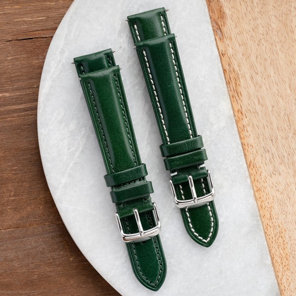 Leather Watch Band 20mm - Etsy