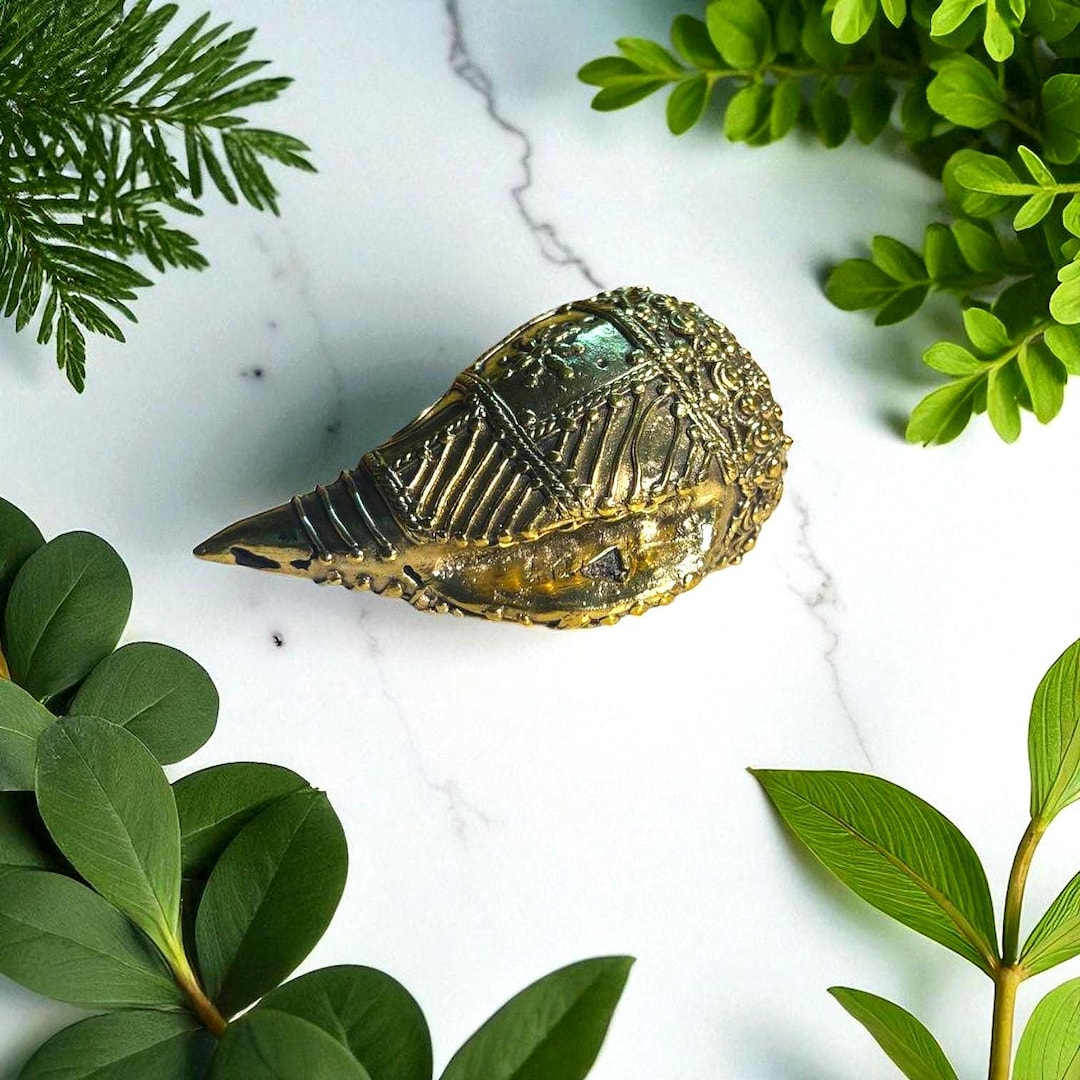 Handmade Brass Dhokra Conch Shell – Tribal Hindu Pooja Decor - Etsy