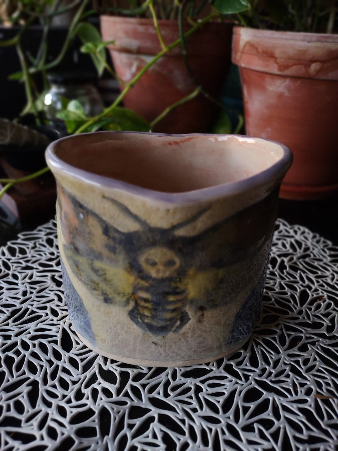 Death's Head Moth Vase - Etsy