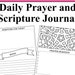 Daily Prayer and Scripture Journal Coloring and Spiritual - Etsy
