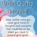 Brain Dump Journal: A Daily Meditating and Setting Goals Journal, Clear ...
