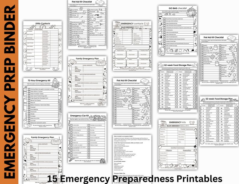 Emergency Preparedness Binder: Family Emergency Plan Printables ...