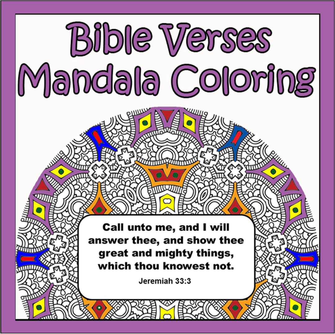 Mandalas and Bible Verses – 50 Inspirational Scripture Coloring Pages ...