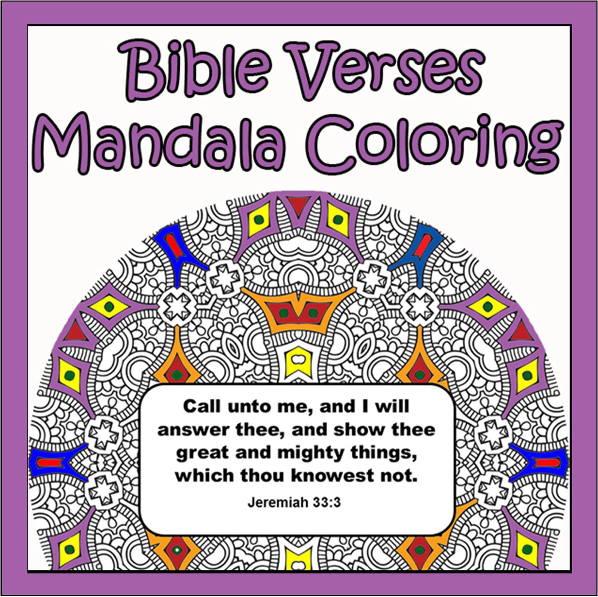 Mandalas and Bible Verses – 50 Inspirational Scripture Coloring Pages ...