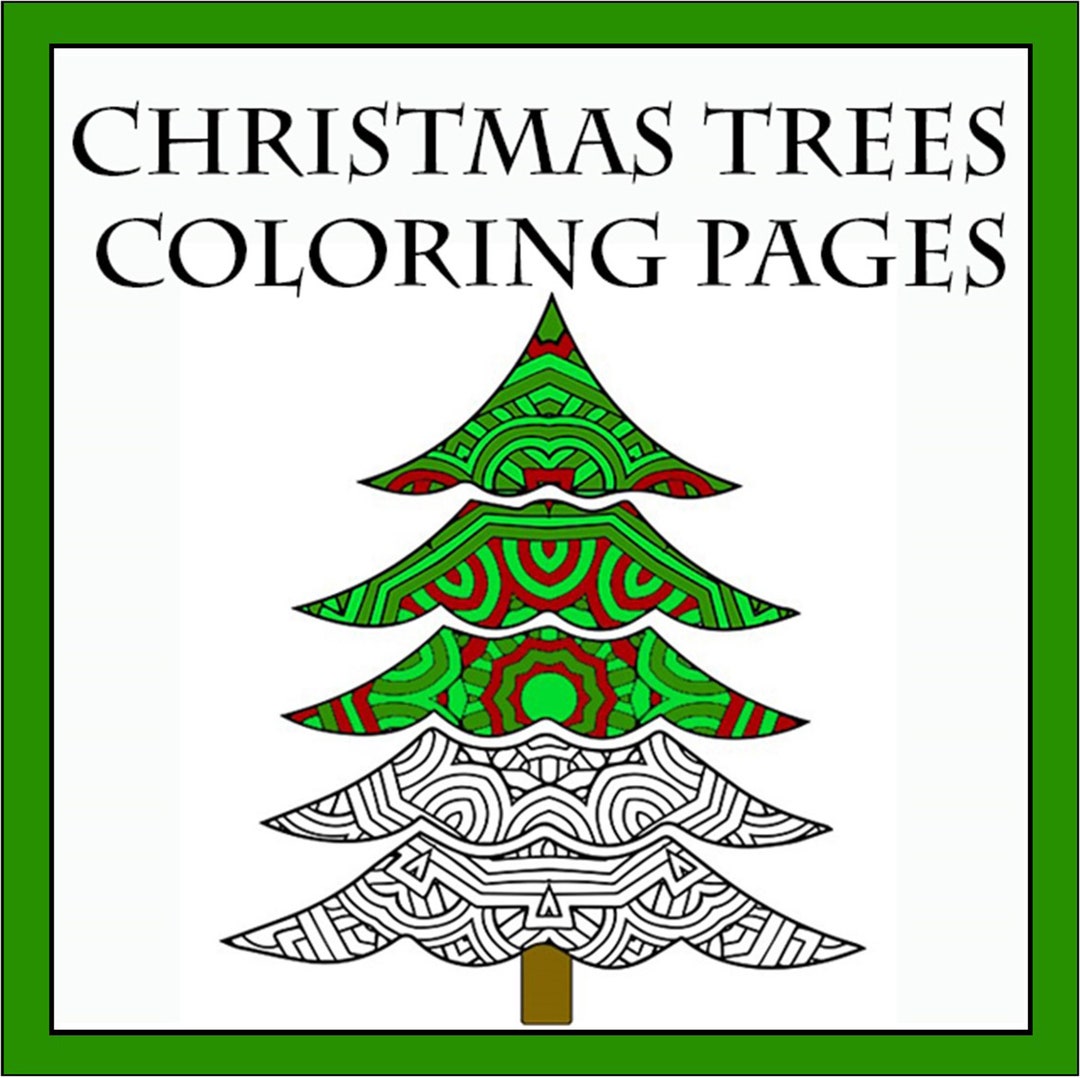 Christmas Holiday Trees Coloring Pages-25 Mandala Style Coloring ...