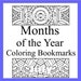 Months of the Year Coloring Bookmarks – 96 Printable Designs-8 ...