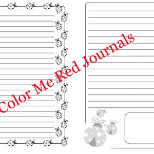 Ladybug Journal Pages Ladybug Theme for Note Taking Bullet - Etsy