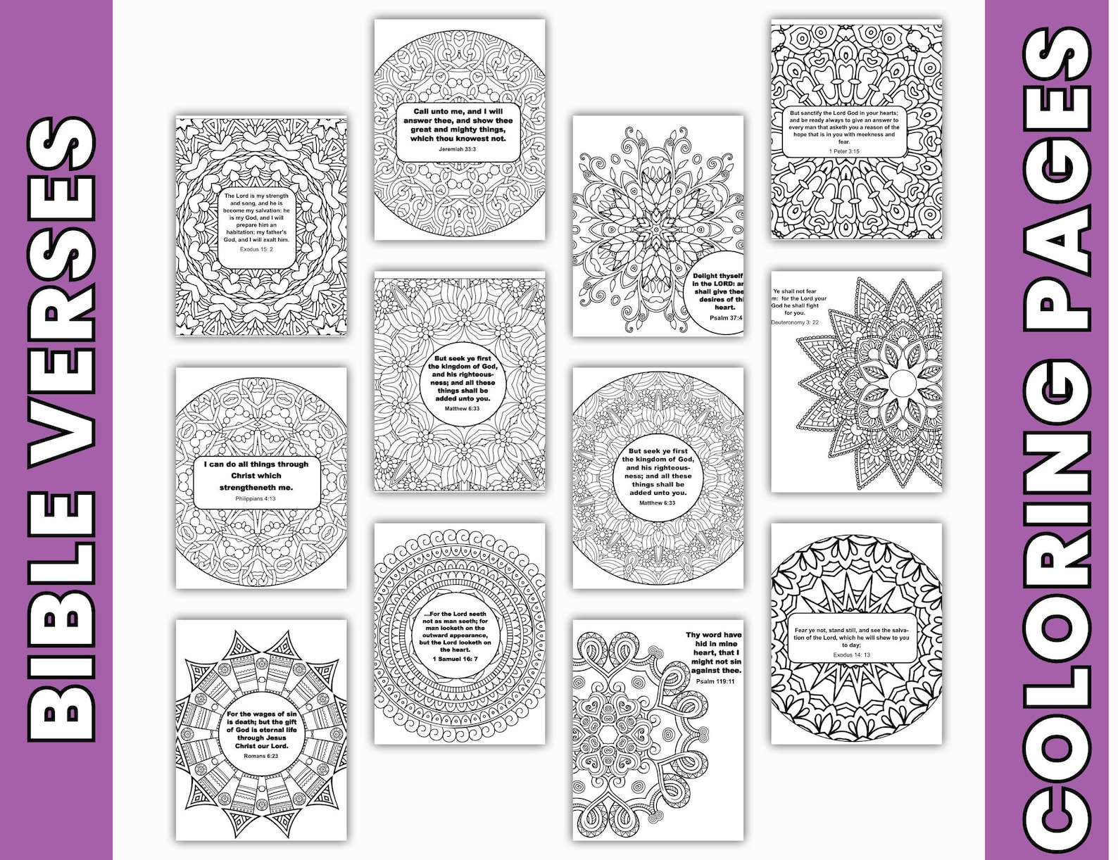 Mandalas and Bible Verses – 50 Inspirational Scripture Coloring Pages ...