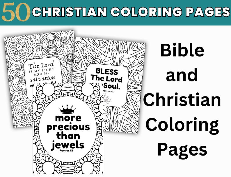 Christian Coloring Pages – 50 Bible Verse & Faith-based Printable ...