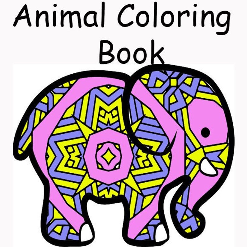 Animal Theme Coloring Book 52 Animal Theme Coloring Pages - Etsy 日本