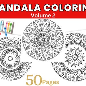 Mandala Coloring Book, Volume 2 – 50 Intricate Mandala Designs for ...