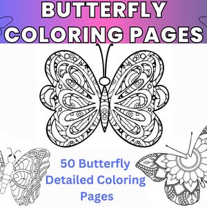 Butterfly Mandala & Designs Coloring Book – 50 Beautiful Butterfly ...