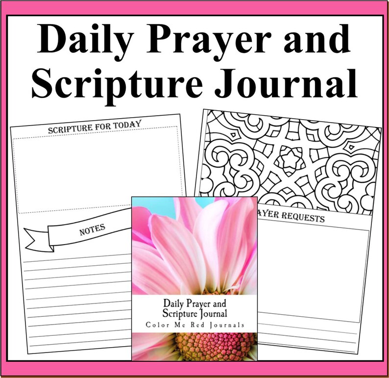 Daily Prayer and Scripture Journal Coloring and Spiritual | Etsy