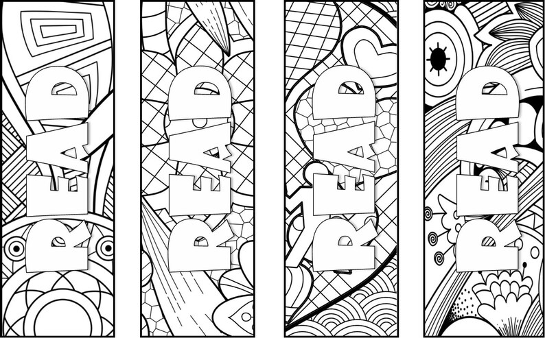 50 Reading Coloring Bookmarks Encourage Reading With This Coloring ...