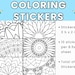 Printable Coloring Stickers – Mandala-inspired Designs to Color- 40 ...