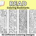 Reading Coloring Bookmarks: 50 Printable Designs (digital Download) - Etsy