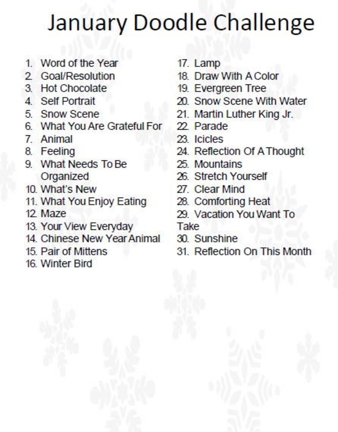 Monthly Doodle Artist Journal Planner Monthly Prompts to Doodle, Artist ...