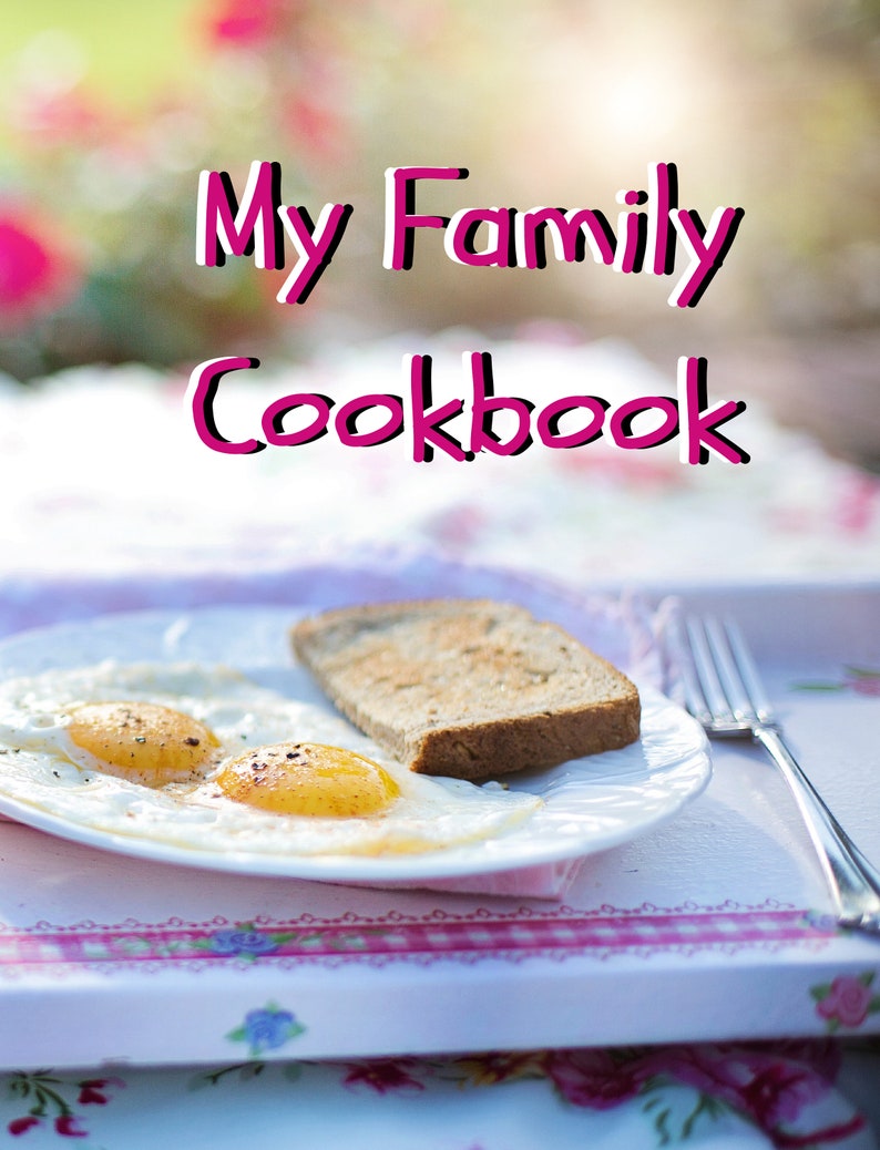 Blank Family Cookbook: Recipe Journal & Binder (digital Download) - Etsy