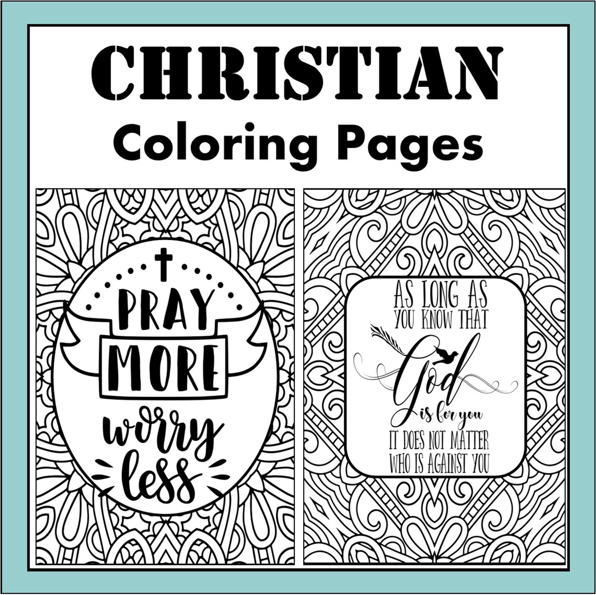 Christian Coloring Pages 50 Bible and Christian Based Teaching Coloring ...