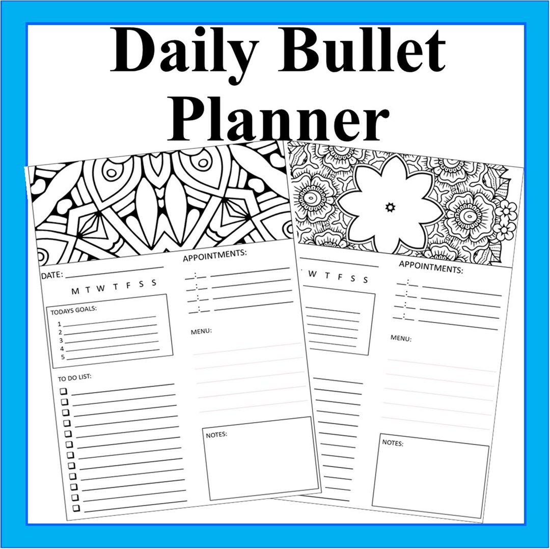 Daily Planner and Mindful Coloring Journal – 100 Pages of Planning ...